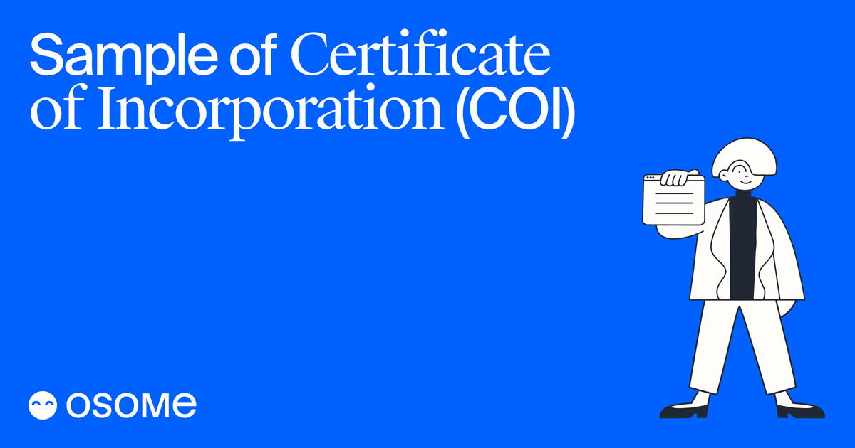 Certificate of Incorporation (COI) Sample – Osome Guides